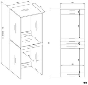 Stojan na pračku a sušičku POLA dub artisan