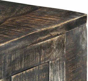Psací stůl černý 110 x 50 x 75 cm masivní mangovníkové dřevo 247913