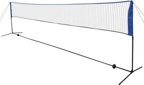 vidaXL Marketos Badmintonová síť s košíčky, 600x155 cm
