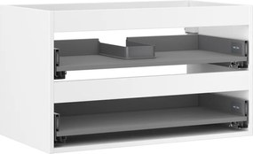 Mexen Box-A, závěsná skříňka 80 cm, 2 zásuvky, bílá matná, 91AX0-0800-470-2-01