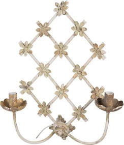 Nástěnná béžová vintage lampa - 43*16*55 cm E14 /max 2x25W