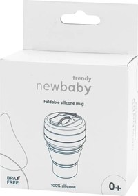 Silikonový skládací hrnek 350 ml  2v1 New Baby šedý