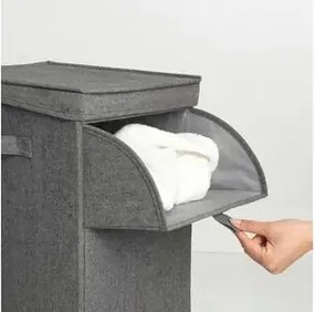 Brabantia Koš na prádlo 35 L stohovatelný černá / 44.5 x 37 x 32 cm