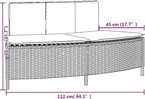 vidaXL Obruba k vířivce polyratan a masivní akáciové dřevo [3270655] Barva: Černá