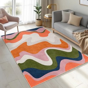 Oranžový pratelný koberec 120x180 cm Squiggly Orange – Mila Home