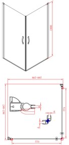 Gelco Sprchové dveře jednodílné otočné - sklo čiré š. 90 cm, v. 190 cm, GO4990