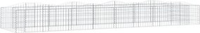 Klenutý gabion vyvýšený záhon 400x100x50 cm pozinkované železo 153551