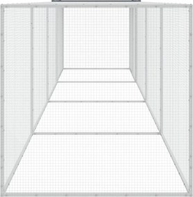 Klec pro kuřata se střechou antracitová 403 x 98 x 90 cm ocel 3189040