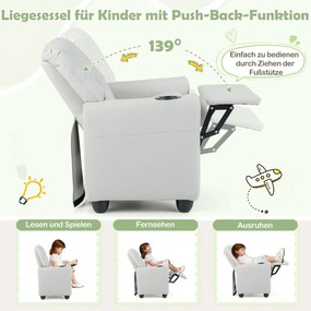 Costway Dětské křeslo s relaxační funkcí a polohovatelným opěradlem