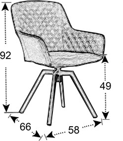 Doppler PARIS LIKA-TEX® mocca - luxusní otočné zahradní křeslo - Rozbalené zboží (N553)