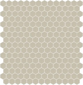 Hisbalit Skleněná mozaika šedá Mozaika 325A SATINATO hexagony 2,3x2,6 (33,33x33,33) cm - HEX325ALH