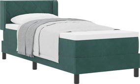 Postel s boxspringem s čelo Tmavě zelená 200 x 80 cm samet 3341495