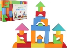 TEDDIES Pěnová stavebnice 81 ks / Stavebnice / měkký pěnový materiál /