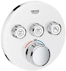 Grohe Grohtherm SmartControl - Termostatická vanová baterie pod omítku se 3 ventily, měsíční bílá 29904LS0