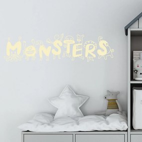 Živá Zeď Samolepka na zeď Monsters Barva: černá