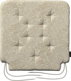 Sedák Olek barva béžová látka lesklé, pletený vzor, vzorované