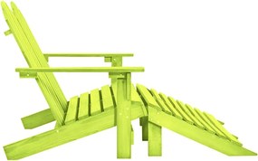 2místná zahradní židle Adirondack s podnožkou jedle zelená 315916