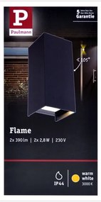 Paulmann 94326 - 2xLED/2,8W IP44 Venkovní nástěnné svítidlo FLAME 230V