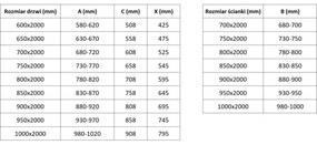 Mexen Exo, sprchový kout s křídlovými dveřmi 85 x 100 cm, 6mm čiré sklo, chromový profil, 8181-085-100-01-00