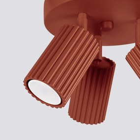 Sollux Lighting Stropní svítidlo KARBON 3P červený okr