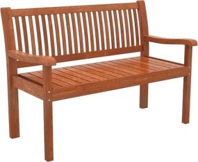 Outsunny zahradní lavička venkovní 2místná s voděodolným krytem a ergonomickým opěradlem, dřevo, světle hnědá