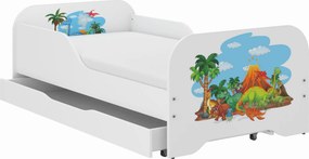 Wooden Toys Dětská postel MIKI 160x80 DINO WORLD