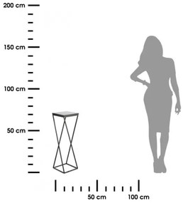 Stojan na květiny LOFT 70x24 cm černá