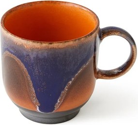 Pomerančově modrý hrnek Coffee 70s Arabica - 10*7*8cm / 250 ml