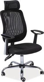 Černé kancelářské křeslo FLEXISEAT Q-118