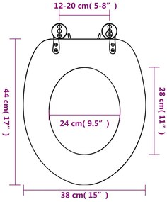 vidaXL Marketos WC sedátko s funkcí pomalého sklápění 2 ks MDF motiv hvězdic