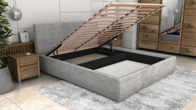 Postel LINCOLN 120x200 černá s úložným prostorem