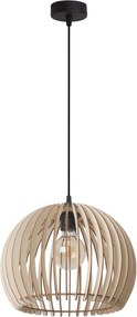 Závěsné svítidlo Timber 6, 1x dřevěné stínítko, (fi 32 cm)