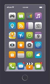 Detexpol Dětský ručník 30x50 Telefonní smartphone grafitový 1149 dětské bavlněné emotikony