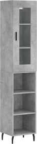 Skříň highboard betonově šedá 34,5x34x180 cm kompozitní dřevo 3199381