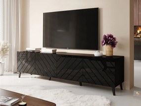 Moderní televizní stolek Itálie 200, černý/černý lesk