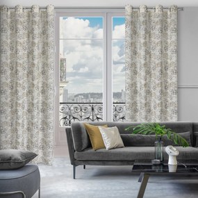 ZATEMŇOVACÍ ZÁVĚS NA KROUŽCÍCH MIRA 140X250 CM VZOROVANÁ