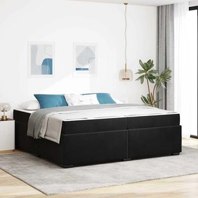 Rám postele s matrací Černá 200 x 200 cm textil 3399310