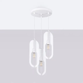 Sollux SL.1361 - Lustr na lanku NICUS 3xE27/15W/230V bílá