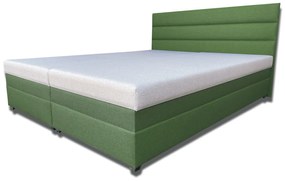 Manželská postel 180 cm Rebeka (s pěnovými matracemi) (tmavě zelená). 1030956