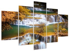 Obraz řeky s vodopády (150x105 cm)