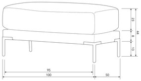 Modulový puf lupoco 50 cm šedý MUZZA