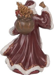 Červená vánoční dekorace Santa Claus s dárky - 15*11*20 cm