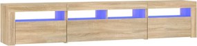 TV skříňka s LED osvětlením dub sonoma 210 x 35 x 40 cm 3152732