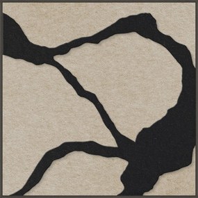 3D obraz s rámem/akustický 102x102 cm Quiet Friction 1 – Malerifabrikken