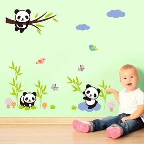 Živá Zeď Samolepka na zeď Hravá panda