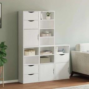 Boční skříňky 5 ks "ODDA" Bílá 40x24x79 cm Borovicový masiv 3365367