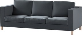 Potah na pohovku IKEA Karlanda 3-místná nerozkládací, krátký barva šedá látka sametová