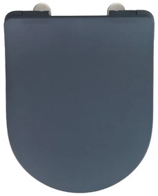 Šedé WC sedátko Wenko Sedilo Grey, 45,2 x 36,2 cm