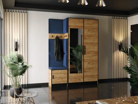 Šatní skříň Roj13 - 158x205x39cm dub Craft zlatý + žlutý