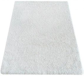 Kusový shaggy koberec jednobarevný Kamel bílý Rozměr: 160x220 cm
